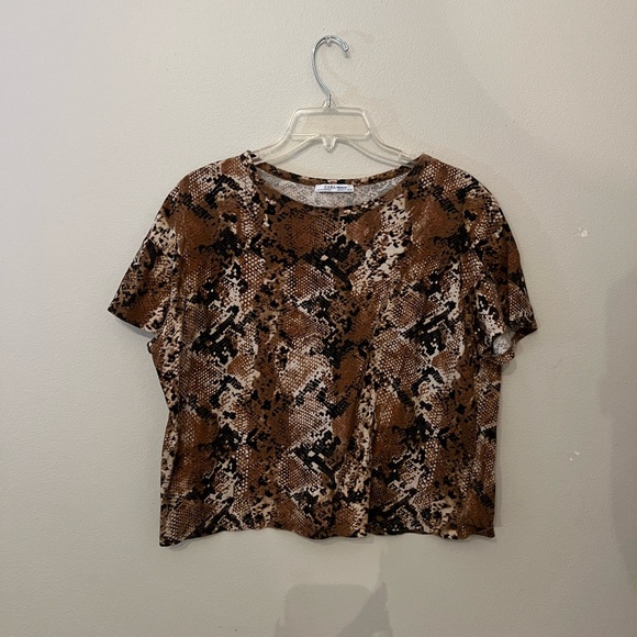 Zara | Tops | Zara Snake Print Tshirt | Poshmark